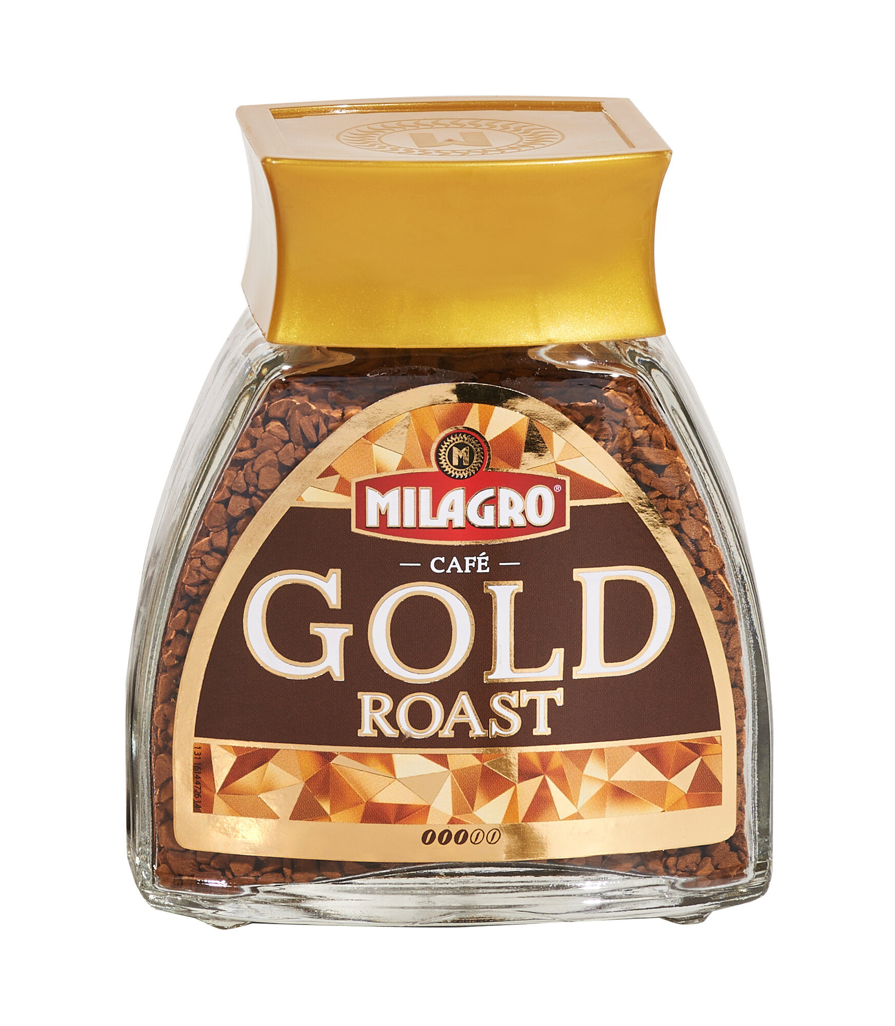 Кофе растворимый Milagro "Gold Roast", сублимированный, стеклянная банка, 47,5 гр