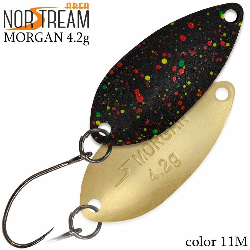 Блесна колеблющаяся на форель, щуку, окуня/ колебалка для летней и зимней ловли хищных рыб. Norstream MORGAN 4,2 г цв. 11M