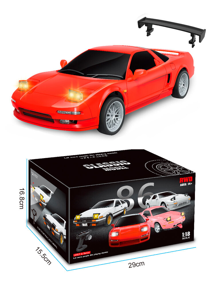 Радиоуправляемая машина для дрифта LD RC масштаб 1:18 2WD 2.4G Honda NSX 1803 Red