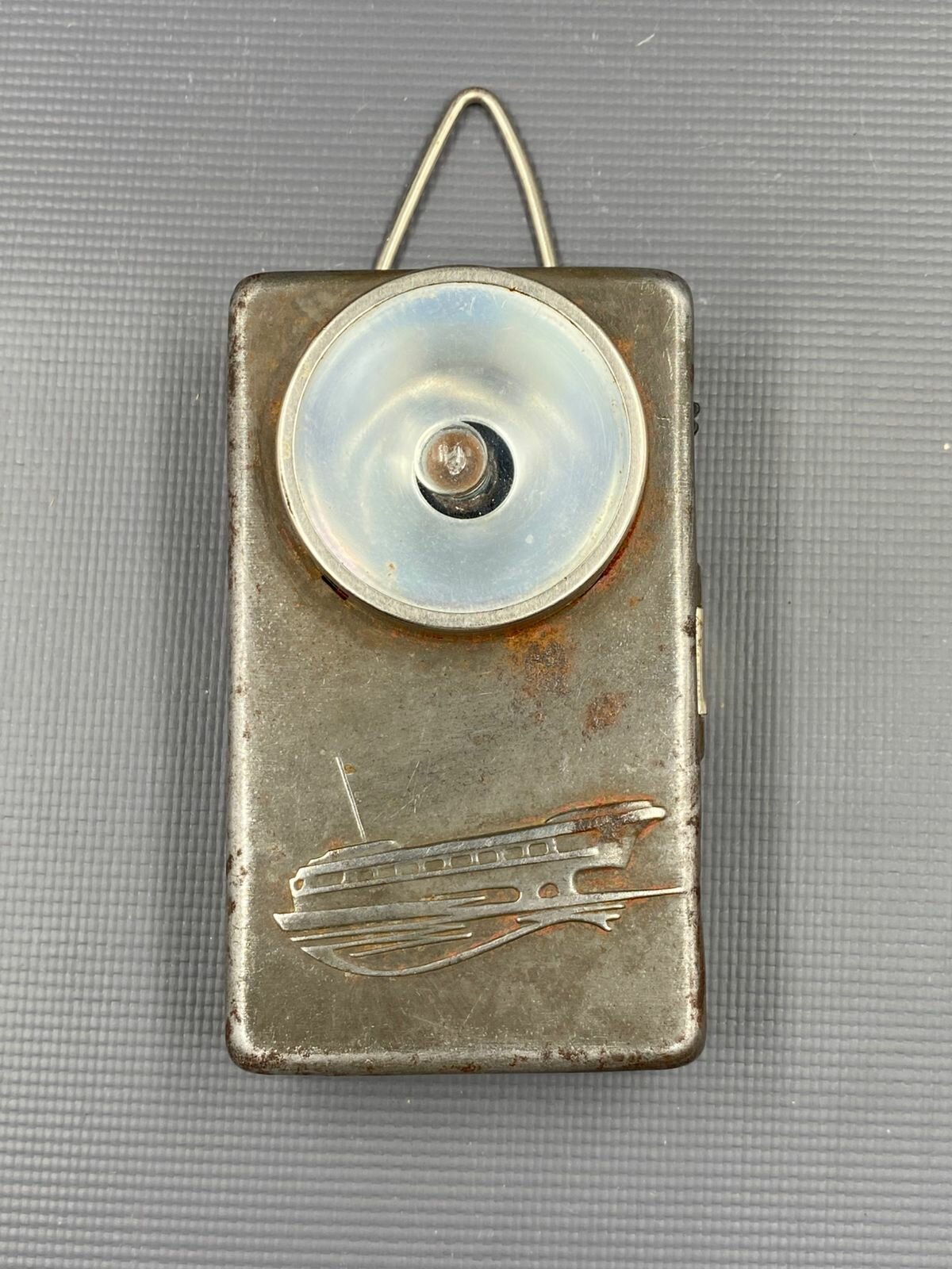 Лампа Винтажная - Фонарик карманный, клеймо КВЗ, рисунок Метеор СССР Рабочий!