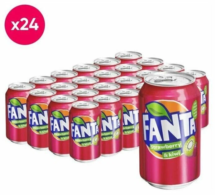 Fanta Strawberry & Kiwi 0,33л./24шт. Fanta Напиток газированный Дания