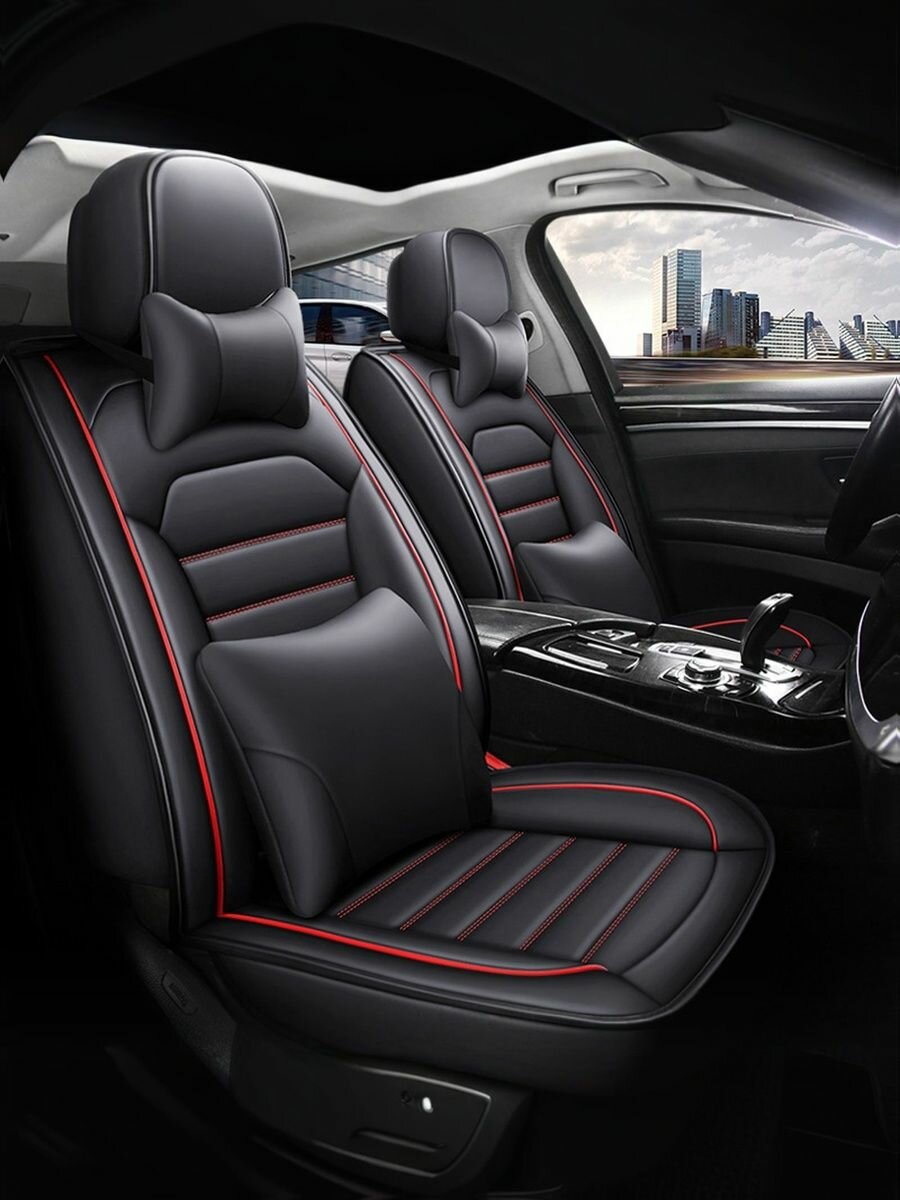 Универсальные Чехол для сиденья автомобиля , для большинства автомобилей (кожаный материал)/авточехлы/экокожа/экокожа сидений комплект