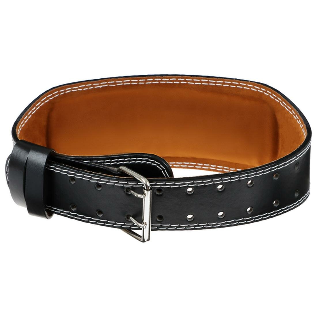 Пояс для тяжелой атлетики 100 см, искусственная кожа, цвет черный