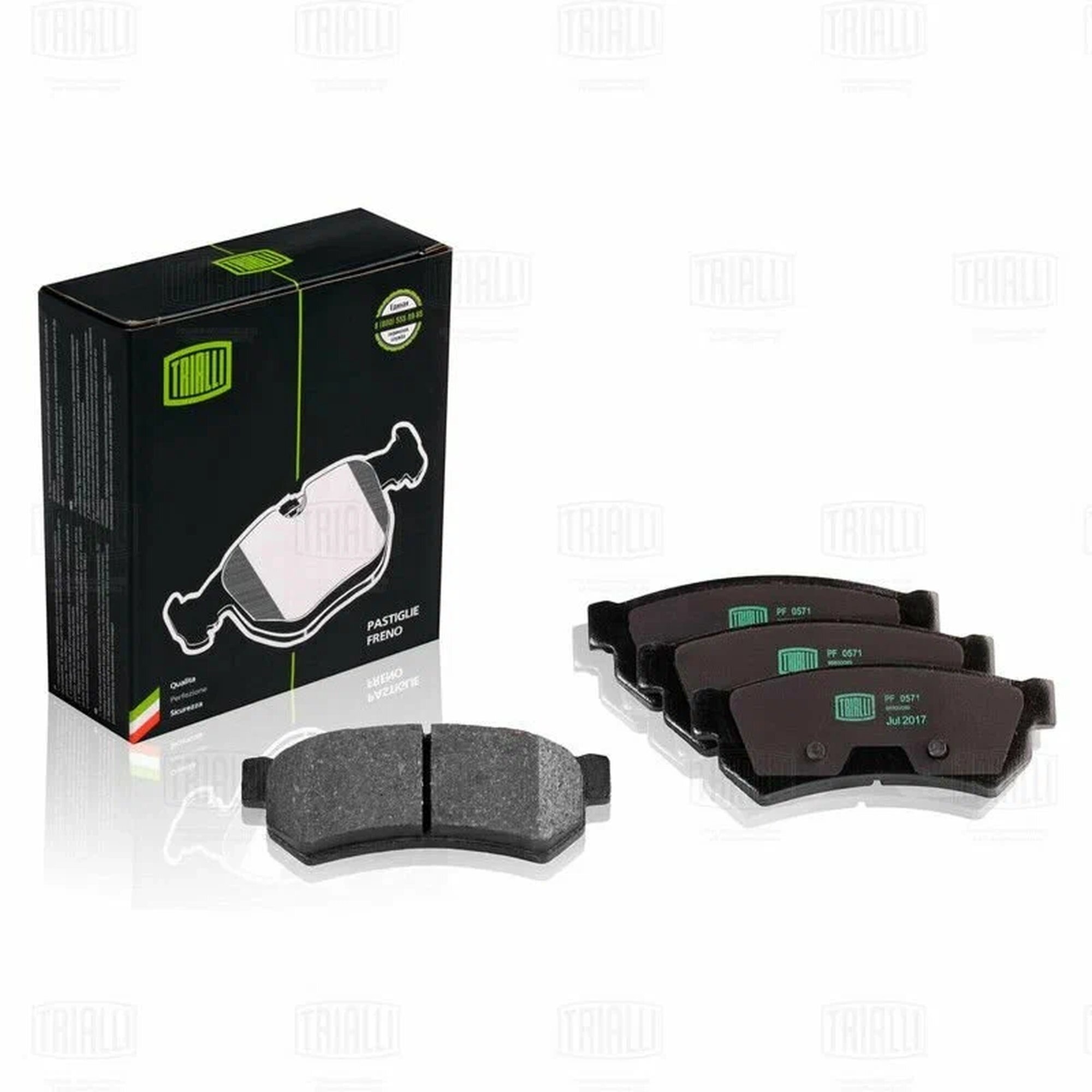 Колодки тормозные дисковые задние TRIALLI PF0571 для а/м Chevrolet Lacetti, DAEWOO GENTRA