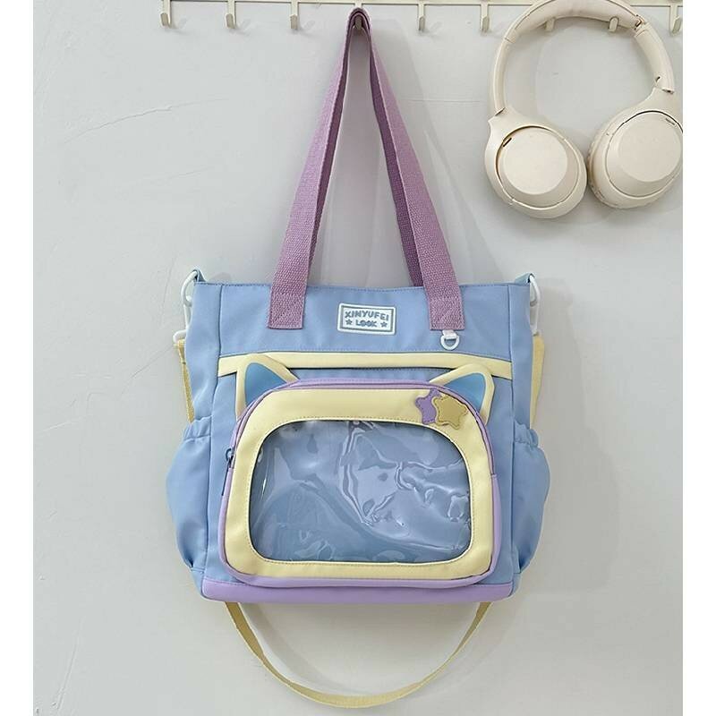 Улицкий стиль рюкзак набор для женщин нейлоновая школьная сумка с отстегивающимся ремнем чехол для компьютера подростков девочек