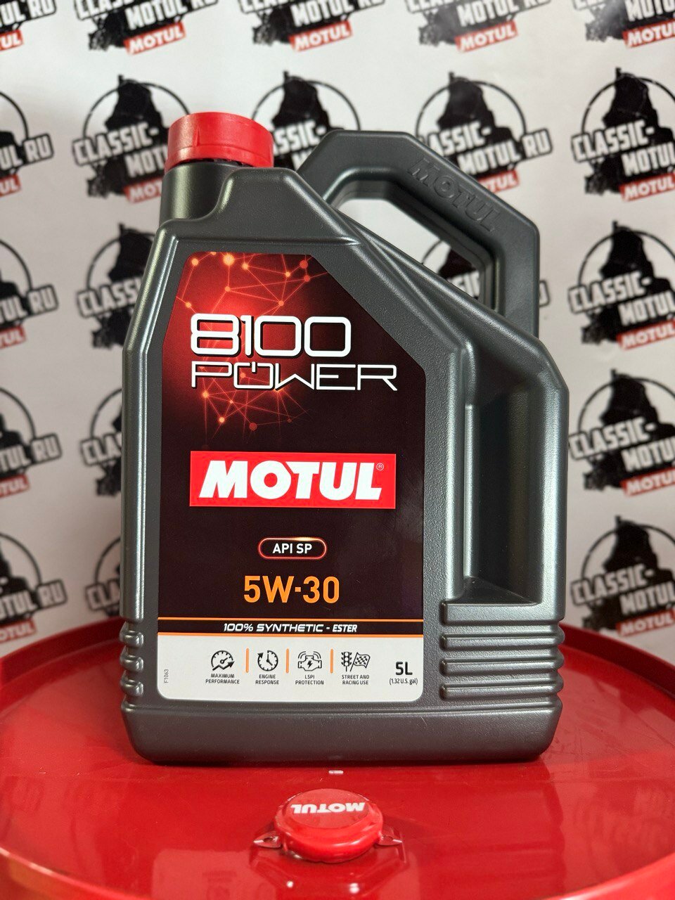 Синтетическое моторное масло Motul 8100 Power 5w-30 (5L) 112713