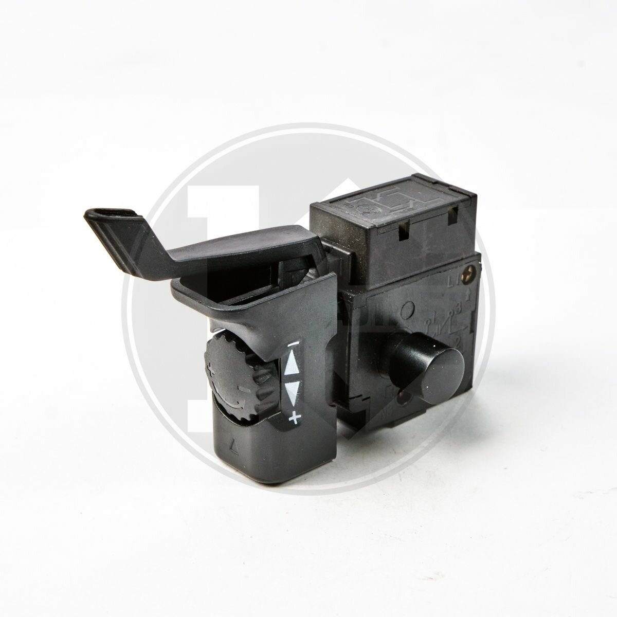 Выключатель FA2-6/1BEK (6A) (с фиксацией, регулятор оборотов, реверс длинный-широкий) для дрели