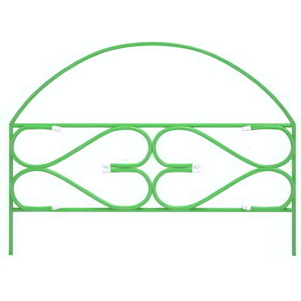 Заборчик садовый «Дачный плюс» 50см, металл, длина 3,15м, 5 деталей