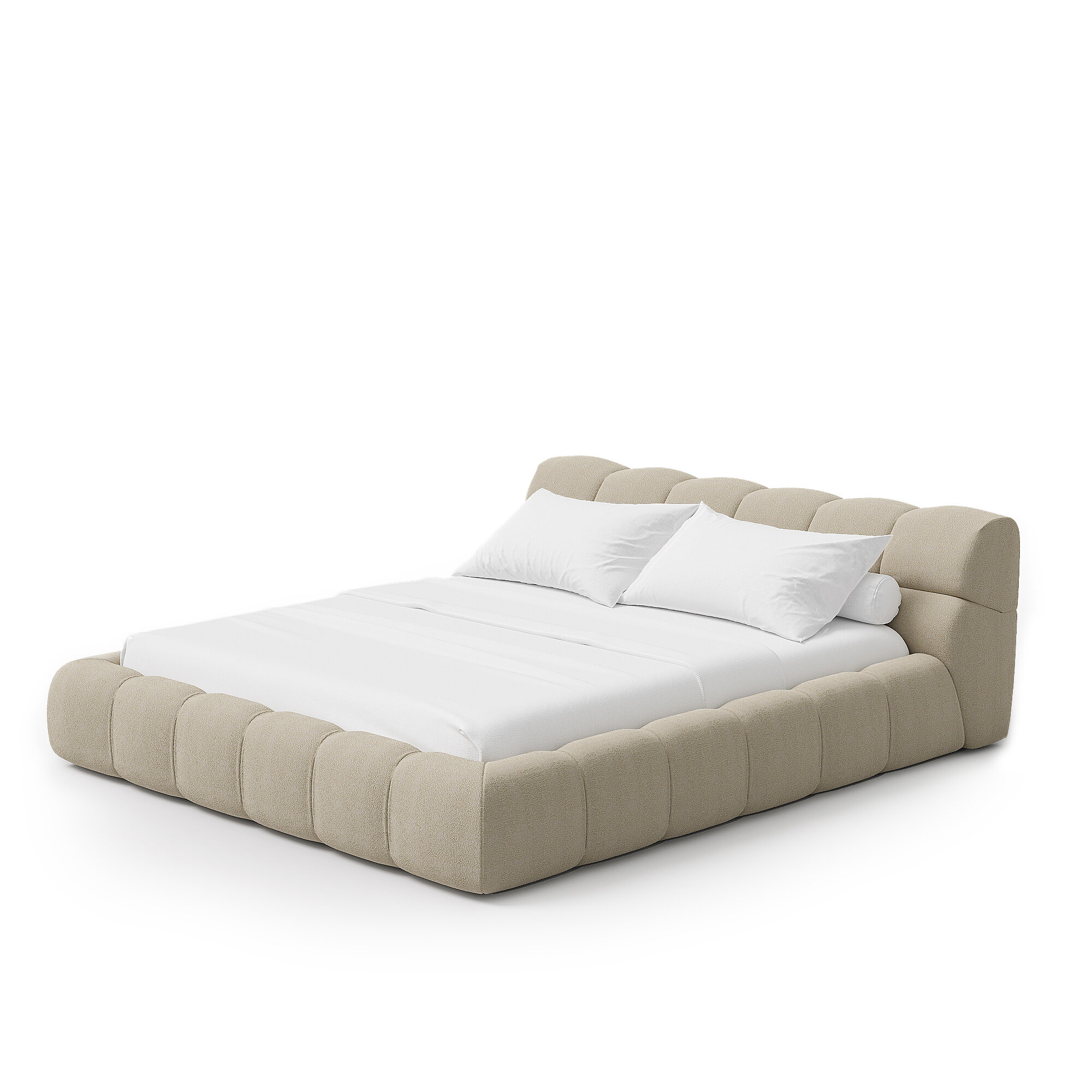 Кровать Chelby 180, букле, бежевый