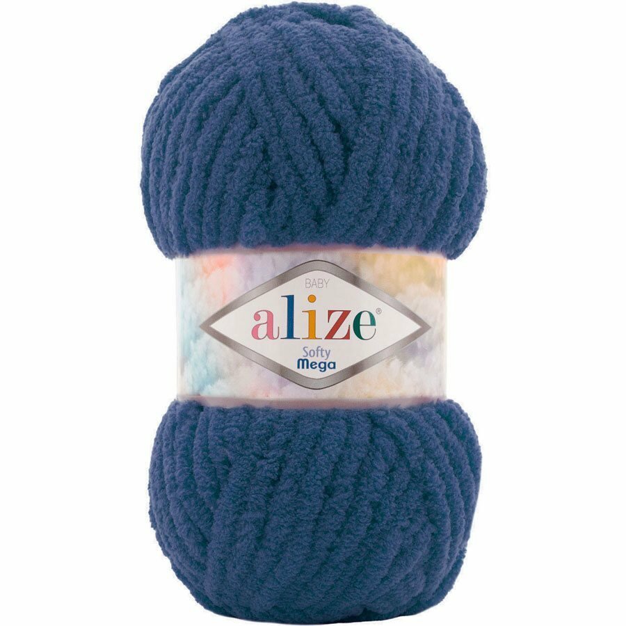 Пряжа Alize SOFTY MEGA 215 т. джинс (5 мотков)