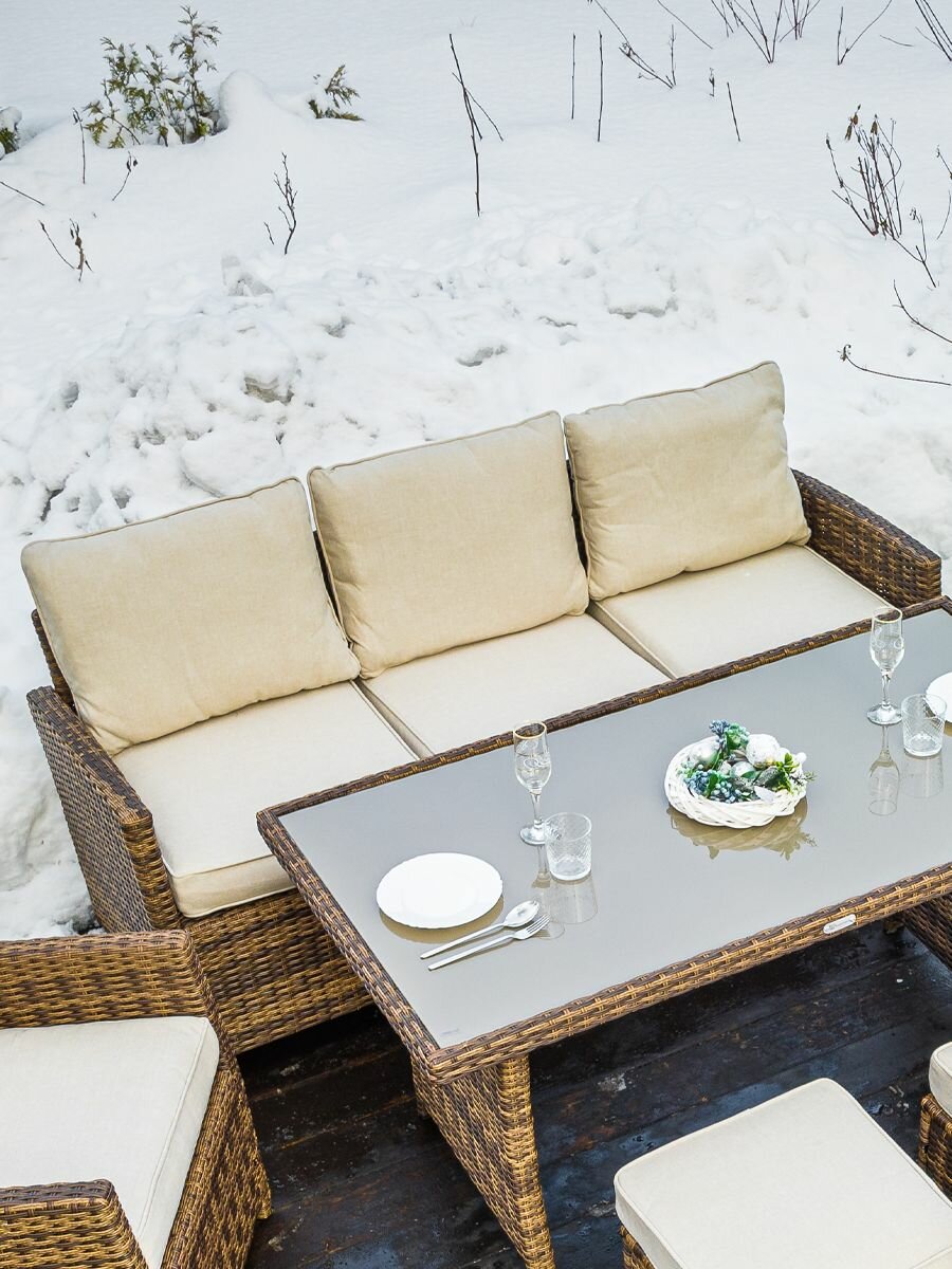 Диван садовый Royal Family ZOYA, коричневый