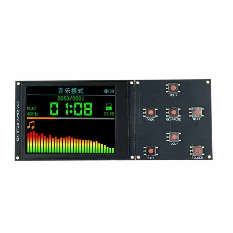 2,8-дюймовый Цветной TFT-экран, Bluetooth-совместимый Модуль Декодирования MP3-Аудио С Дисплеем Высокого Разрешения С Дистанционным Управлением