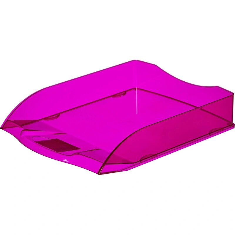 Лоток горизонтальный ATTACHE Яркий Офис 340х250х60 тонированный розовый