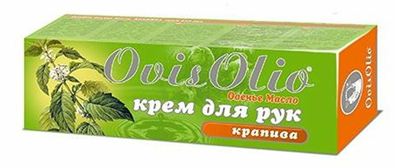 Крем для рук OvisOlio с экстрактом крапивы, 70 г, увлажняющий и питательный