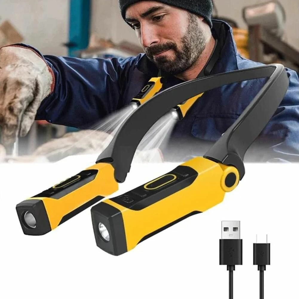 Перезаряжаемая USB-лампа для чтения, шейный светильник для книг, для чтения, кемпинга