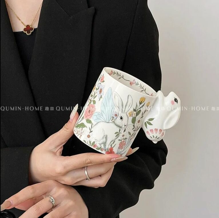 Дорогая керамическая кружка с милым рисунком-подарок для девочек, сувенир, чашка для дома
