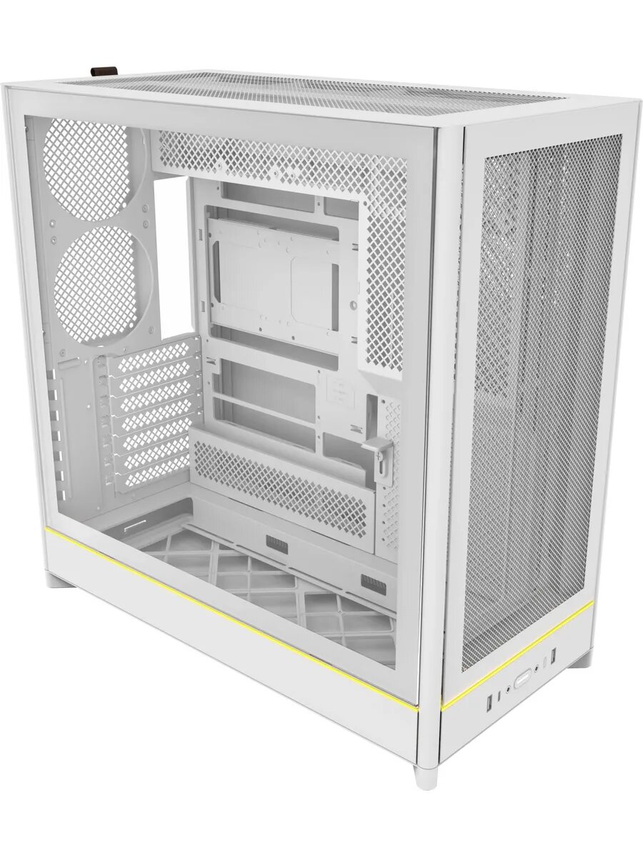 Корпус HS01 белый без БП ATX 11x120mm 2x140mm 2xUSB3.0