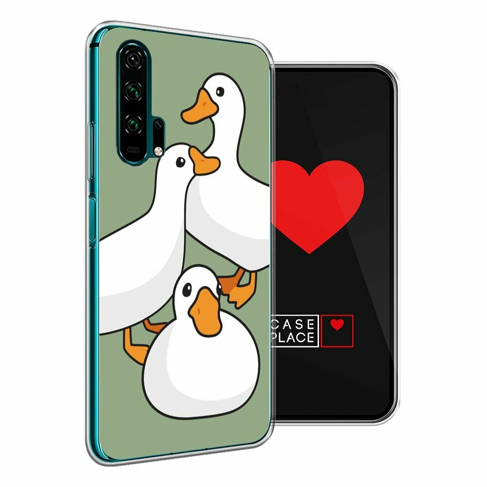 Чехол на Honor 20 Pro / Хонор 20 Про с принтом "Утиное трио" — фото 1