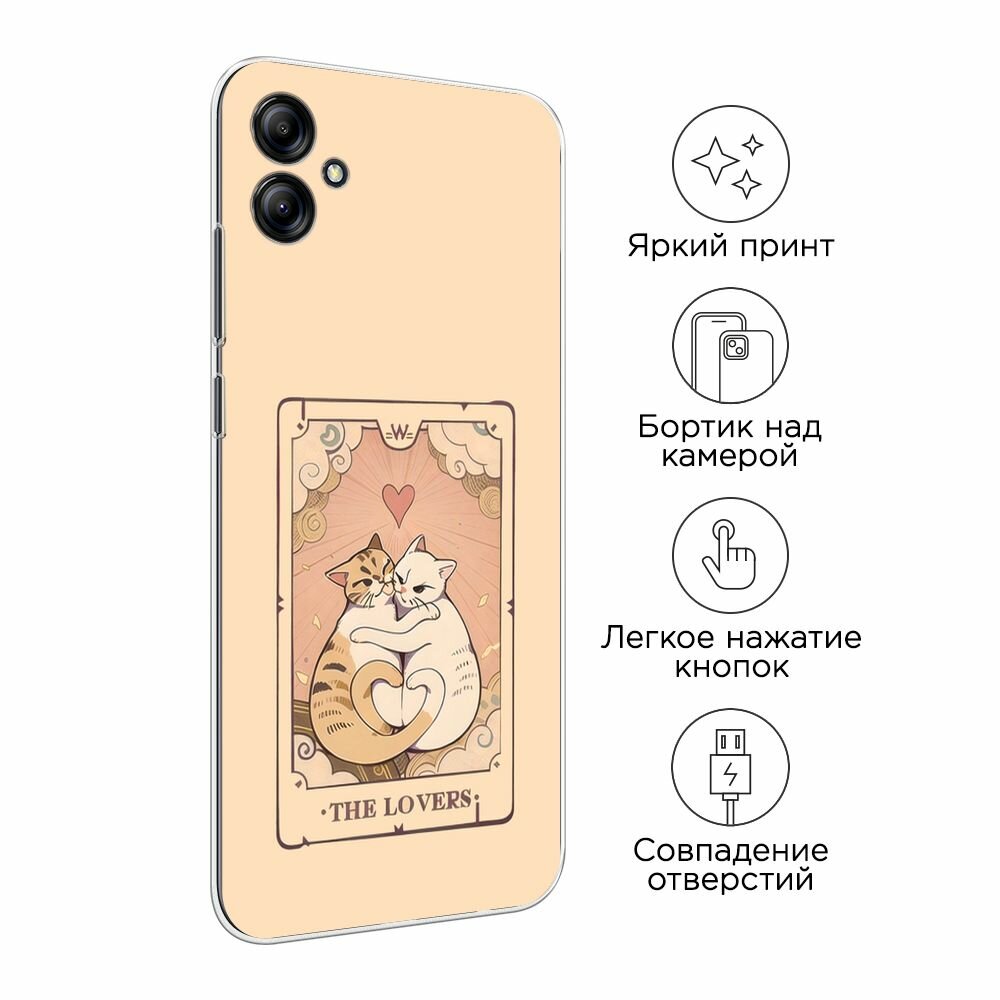 Чехол на Samsung Galaxy A04e / Самсунг A04e с принтом "The lovers cats 1 - 14 февраля" — фото 1