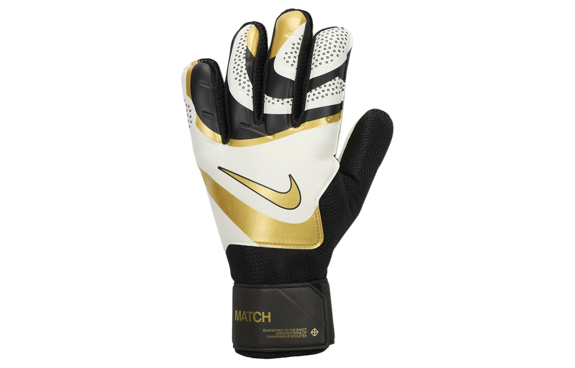 Спортивные перчатки унисекс Nike Gold, 11 EU, полиамидные, золотые