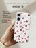 Чехол на Apple iPhone 16 / Айфон 16 с принтом "Вишни и ленточки", прозрачный