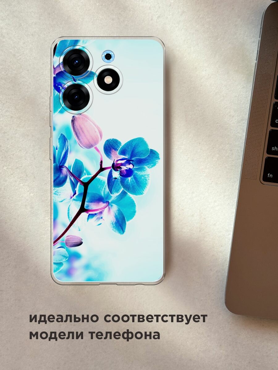 Чехол на Tecno Spark 10 Pro / Текно Спарк 10 Про с принтом "Голубая орхидея" — фото 1