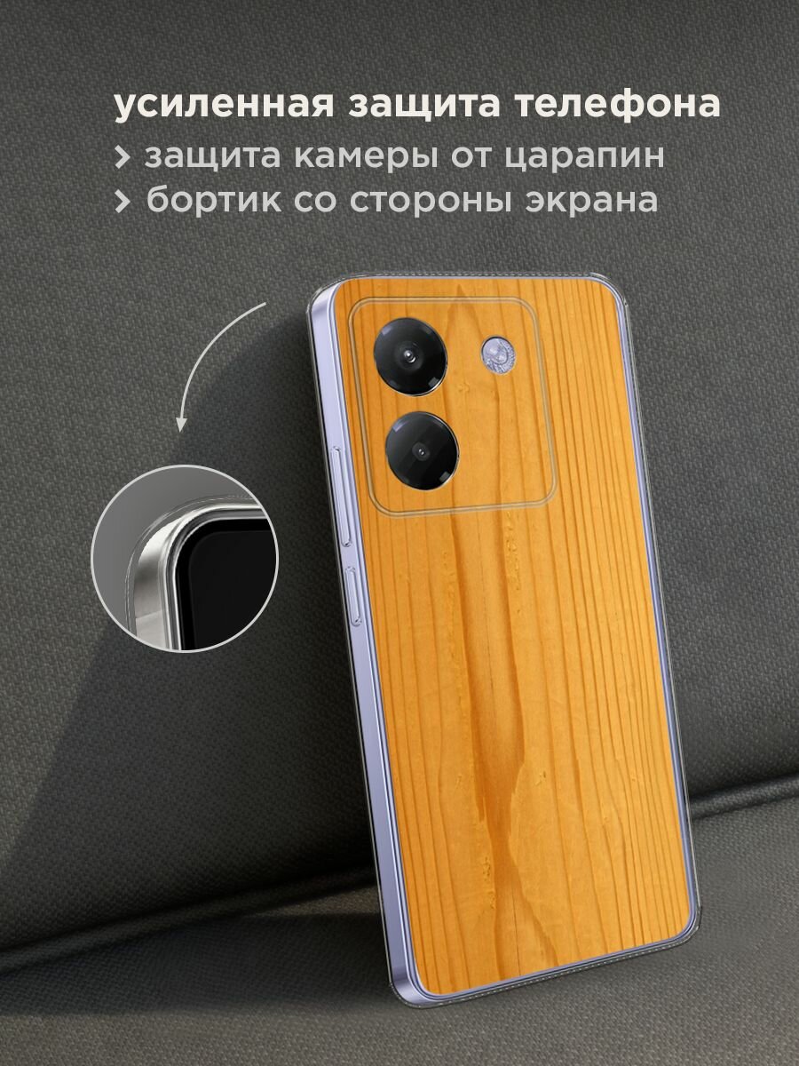 Чехол на Poco M7 Pro / Поко М7 Про с принтом "Текстура дерево" — фото 1