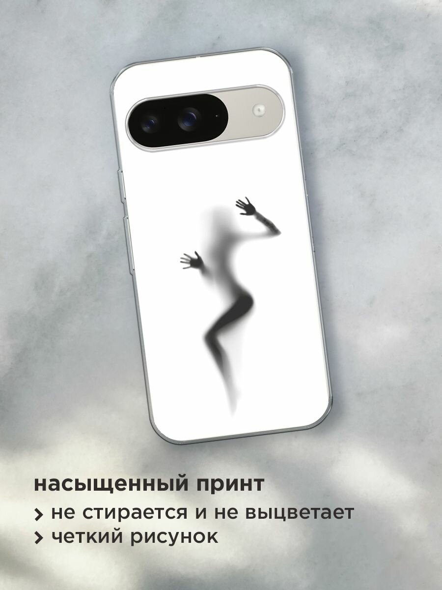 Чехол на Google Pixel 9 / Гугл Пиксель 9 с принтом "Девушка в душе" — фото 1