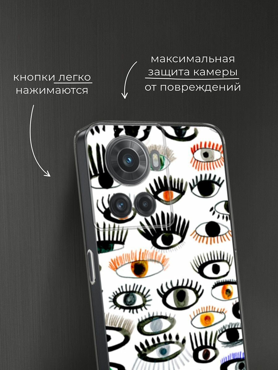 Чехол на OnePlus 10R/Ace / Ван Плас 10R/Ace с принтом "Глаза акварель" — фото 1