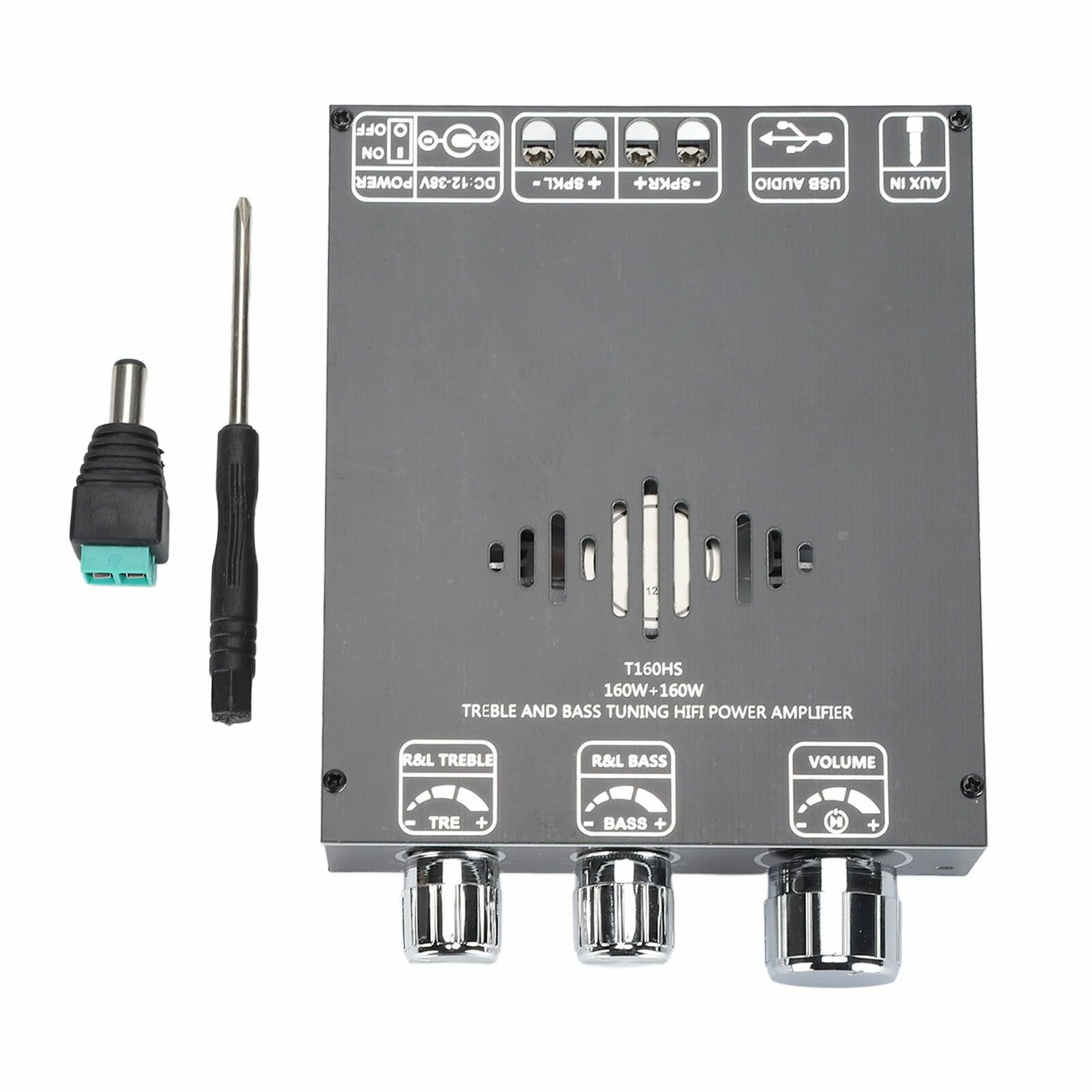 Плата усилителя мощности Bluetooth 160 Вт, 2.0-канальный цифровой стереоусилитель с регулировкой высоких и низких частот для беспроводной акустической системы своими руками