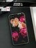 Чехол на Apple iPhone 4/4S / Айфон 4/4S с принтом "Розовые пионы на черном"