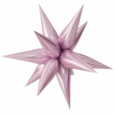 Воздушный шар весёлая затея "3D Звезда", без рисунка, составной, Light Pink, 25 дюймов