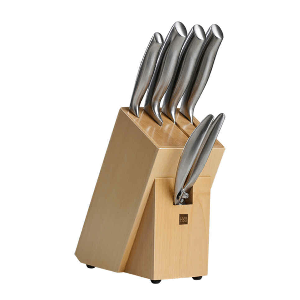 Набор ножей Xiaomi Nano Steel (HU0014) (4 ножа, ножницы, подставка)