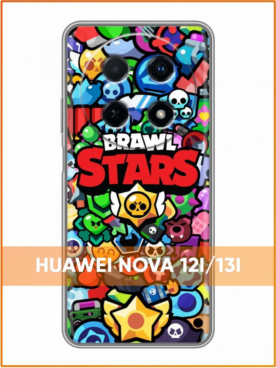 Чехол для Huawei Nova 12i, Nova 13i с принтом для мальчиков Brawl Stars (Хуавей Нова 12и 12ай, Нова 13и 13ай)