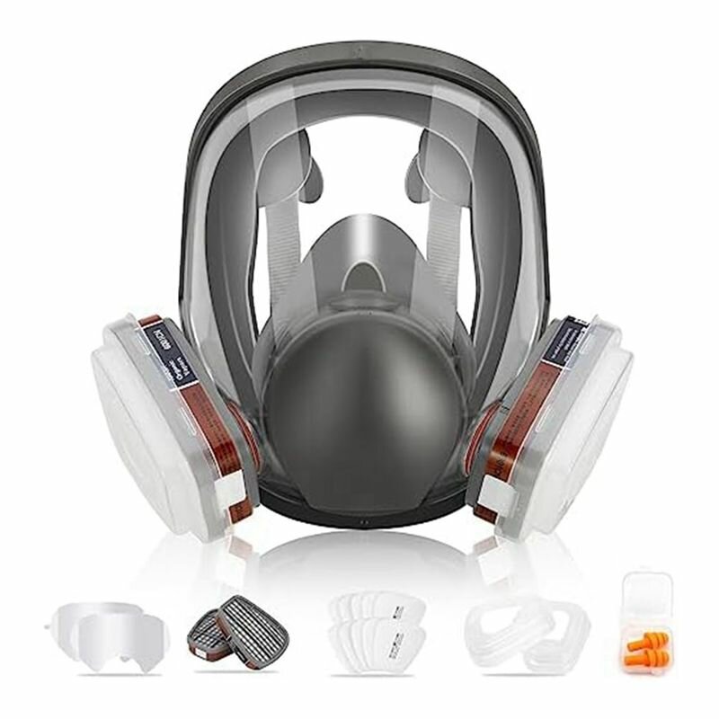 Полнолицевая респираторная маска, многоразовая респираторная маска 6800 19-в-1 с фильтрами,