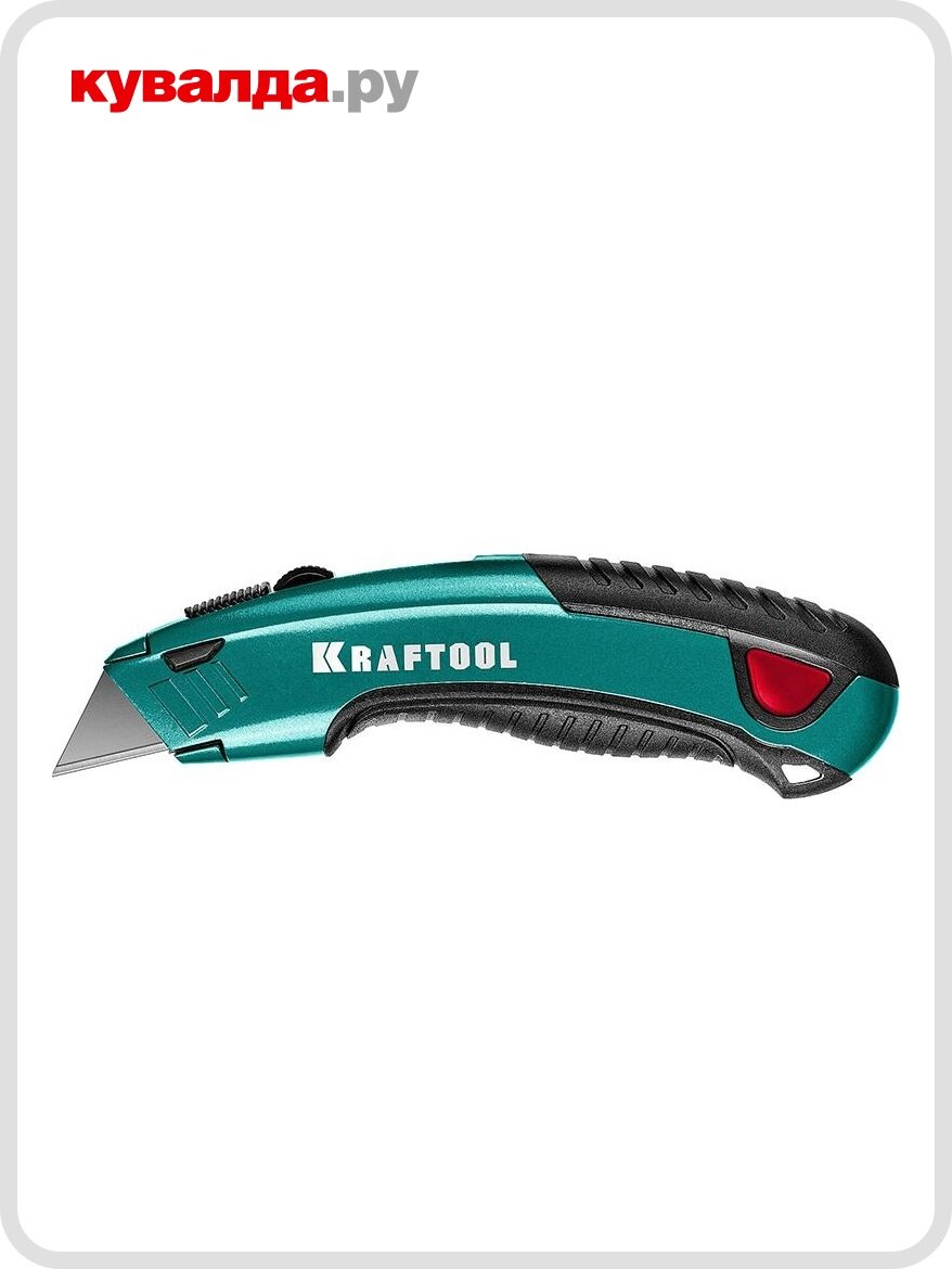 Нож строительный KRAFTOOL GRAND-24 универсальный с автостопом, 2 трап. лезвия а24