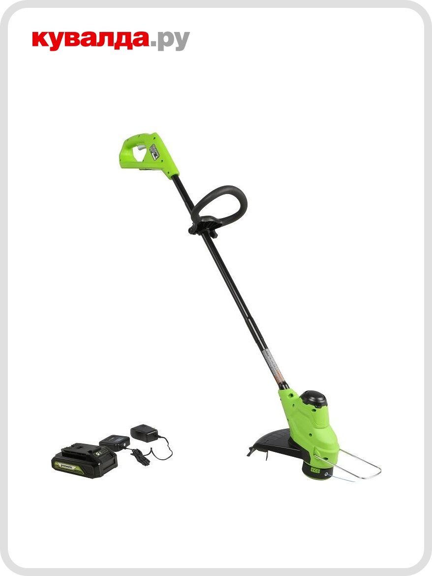 Триммер аккумуляторный GREENWORKS G24LT25K2, 24V 25 см, с 1хАКБ 2Ач и ЗУ