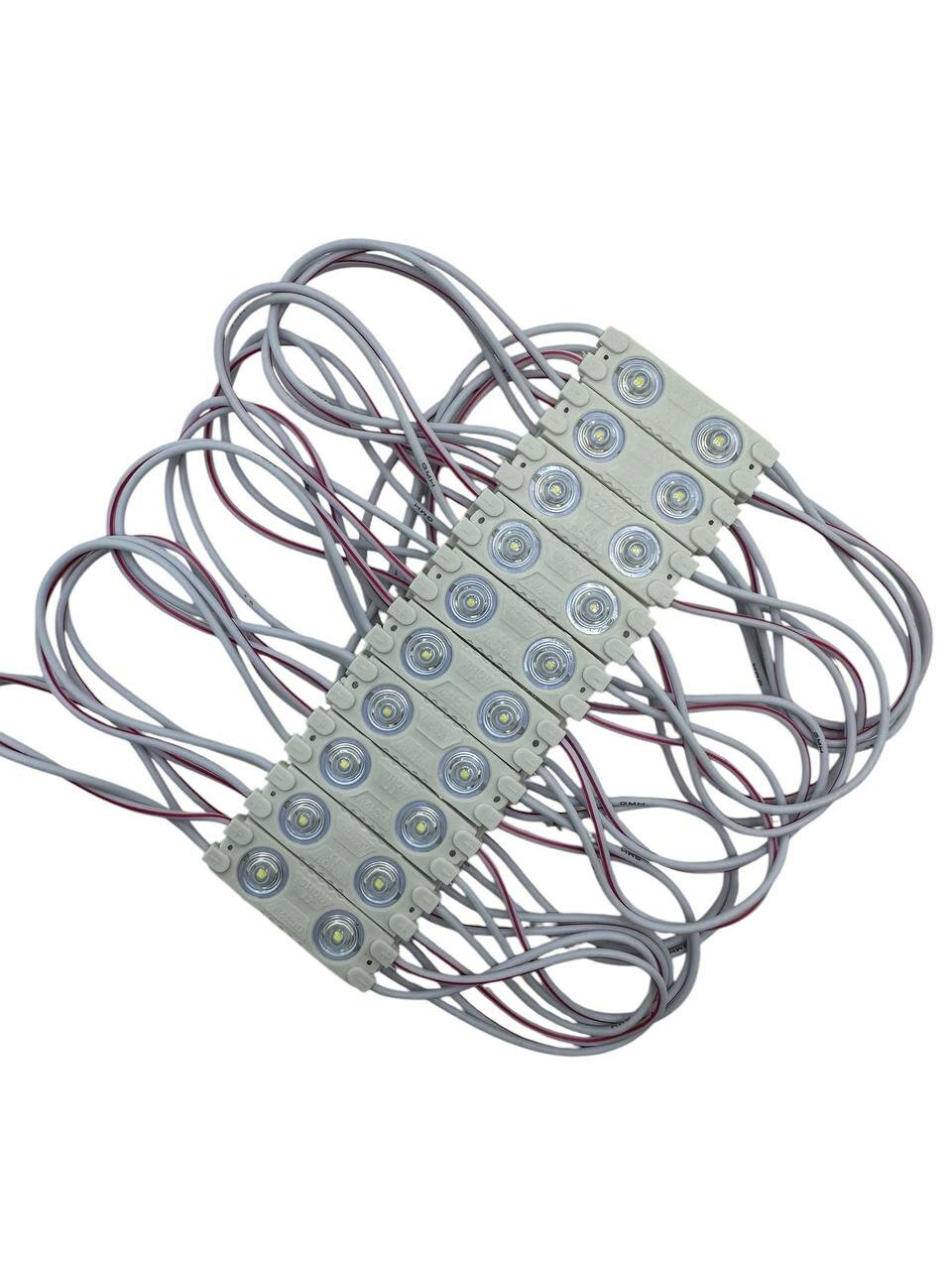 Светодиодный линейный модуль 2SMD 12V 0.8W (белый, 6500К) IP65 20 шт