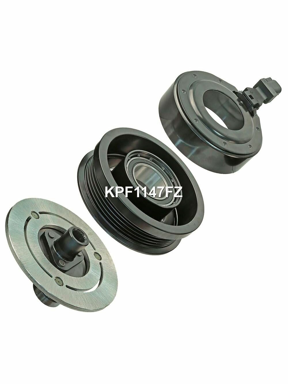 Шкив компрессора кондиционера в сборе Volvo C30, S40, V50 (Вольво Ц30, С40, В50) / Ford Focus, C-Max (Форд Фокус, Ц-Макс)