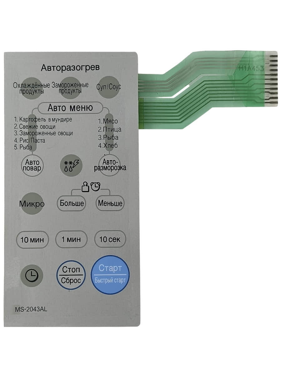 LG 3506W1A453A Сенсорная панель управления СВЧ печи MS-2043AL серебристый