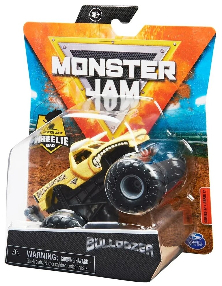 Монстр-трак Monster Jam Bulldozer (6061160) 1:64, 10 см, желтый