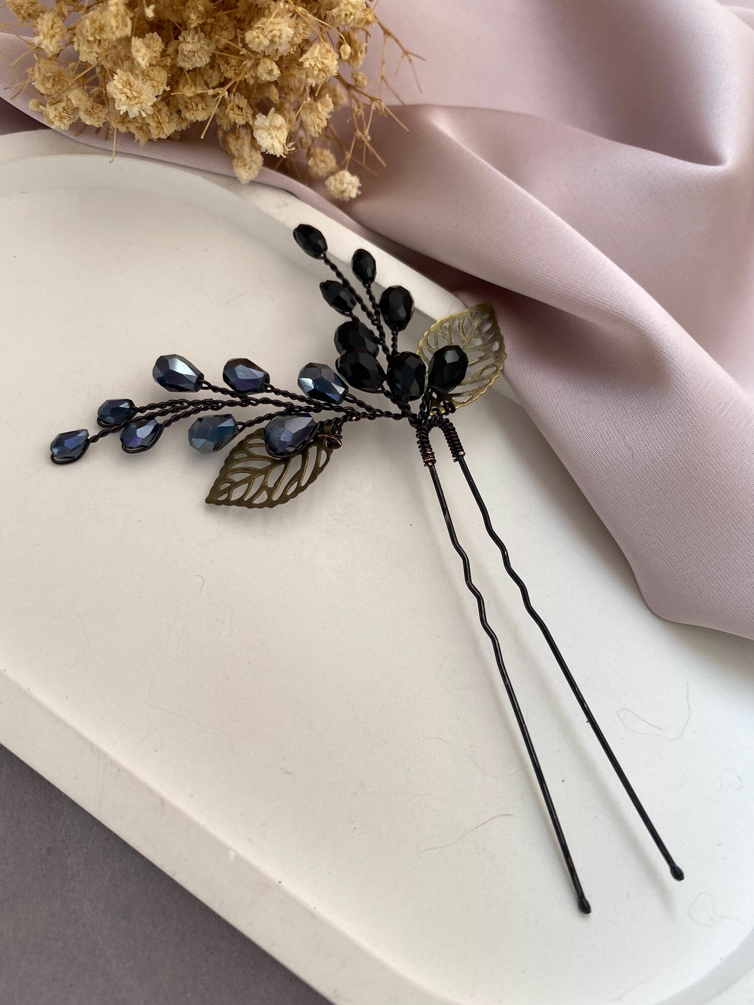 Заколка для волос/ ручной работы из полимерной глины