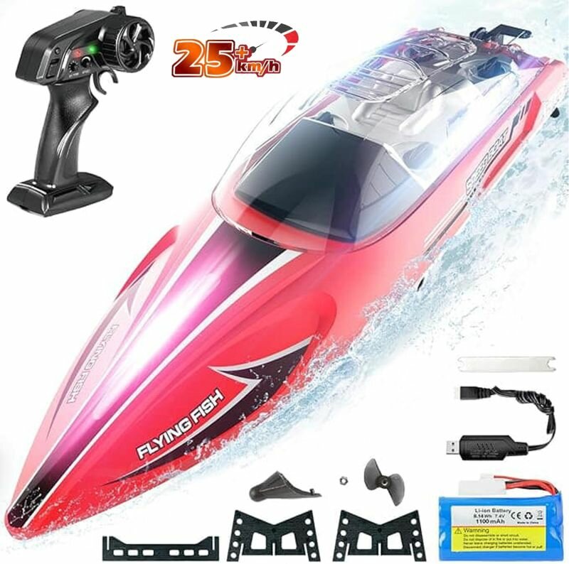 Другие катера и корабли HJ toys / HongXunJie Радиоуправляемый катер RAPIDS (36 см, 25 км/ч) - HJ813-RED