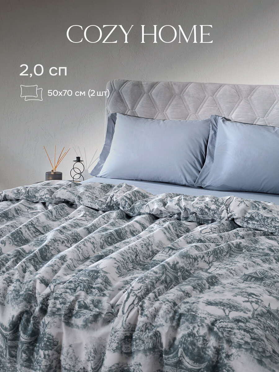 КПБ 2.0 перкаль "Cozy Home" (50х70) рис. 40099-8/86041-6 Фанса (светлый)