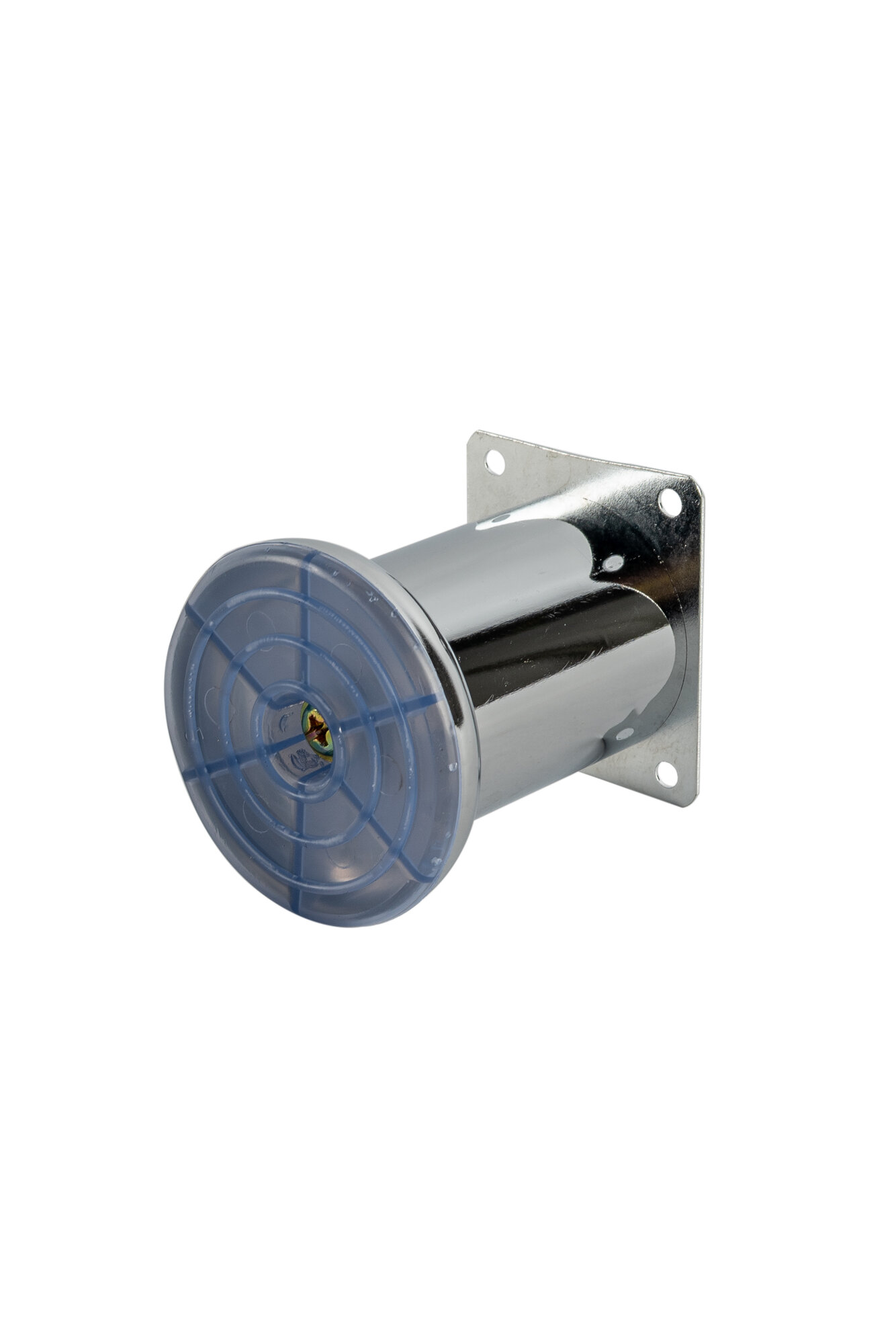 Ножки для мебели металлические, опора мебельная SANBERG H 80/D50, нерегулируемая, хром, комплект 2 штуки