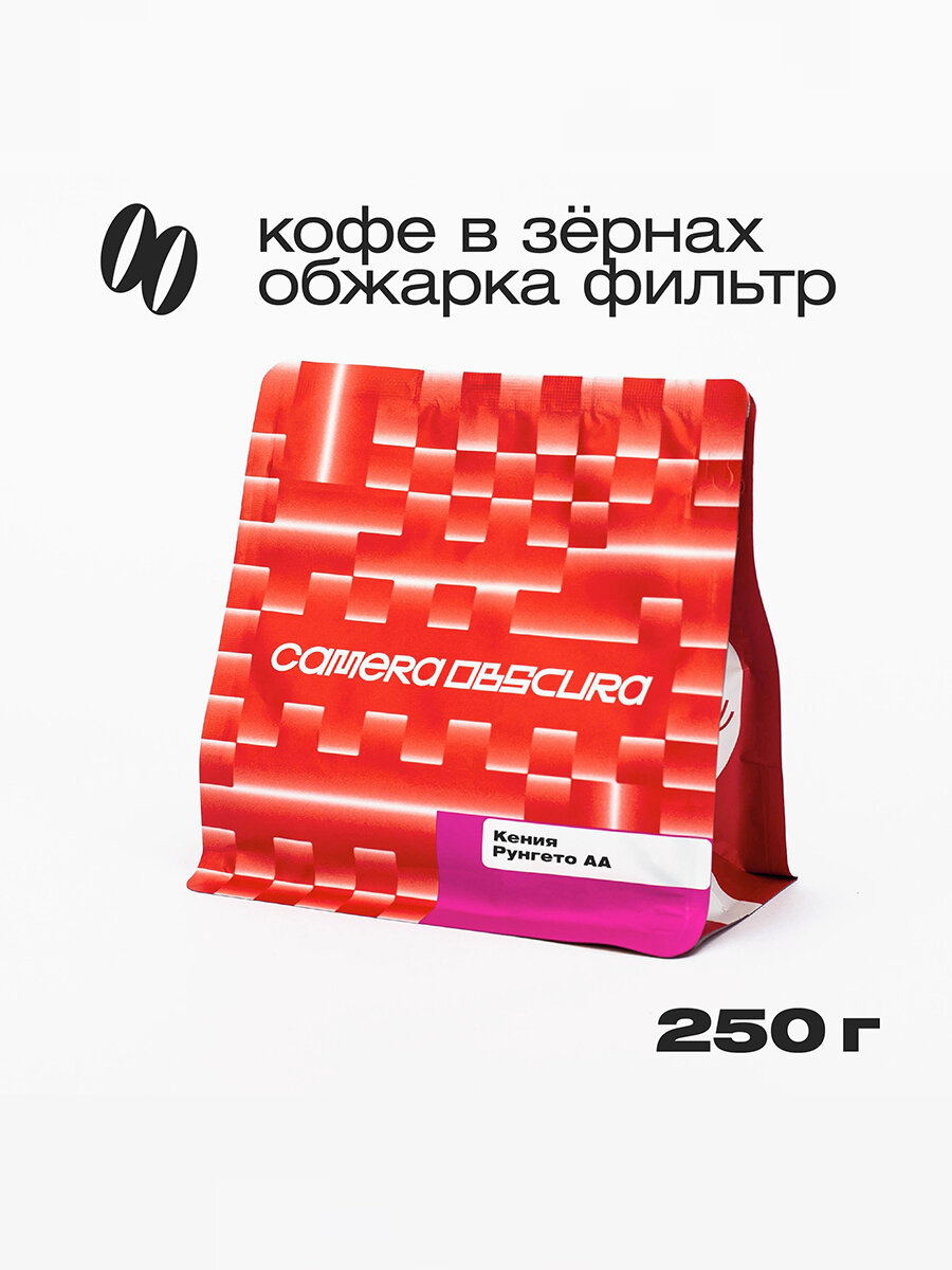 Кения Рунгето АА, фирменный кофе в зернах Camera Obscura, 250 г