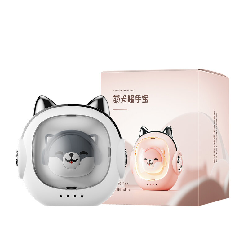 Грелки для рук AIWENLI, белые cute pet, 1800 mAh, компактные, удобные для использования в холодную погоду