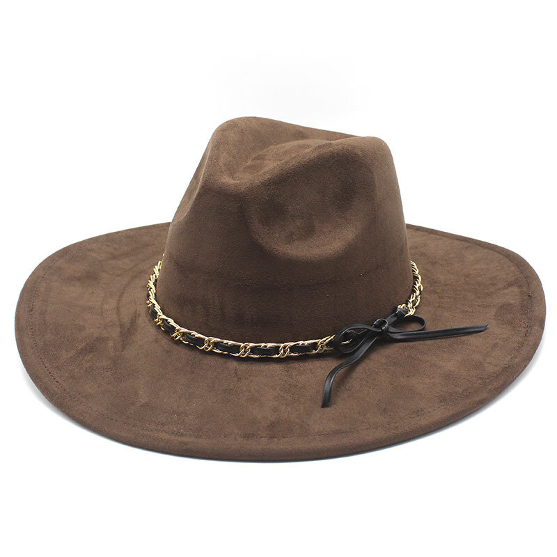 Многоцелевая Джазовая шляпа из замши Унисекс Осень Британский стиль Замша / MOM-009