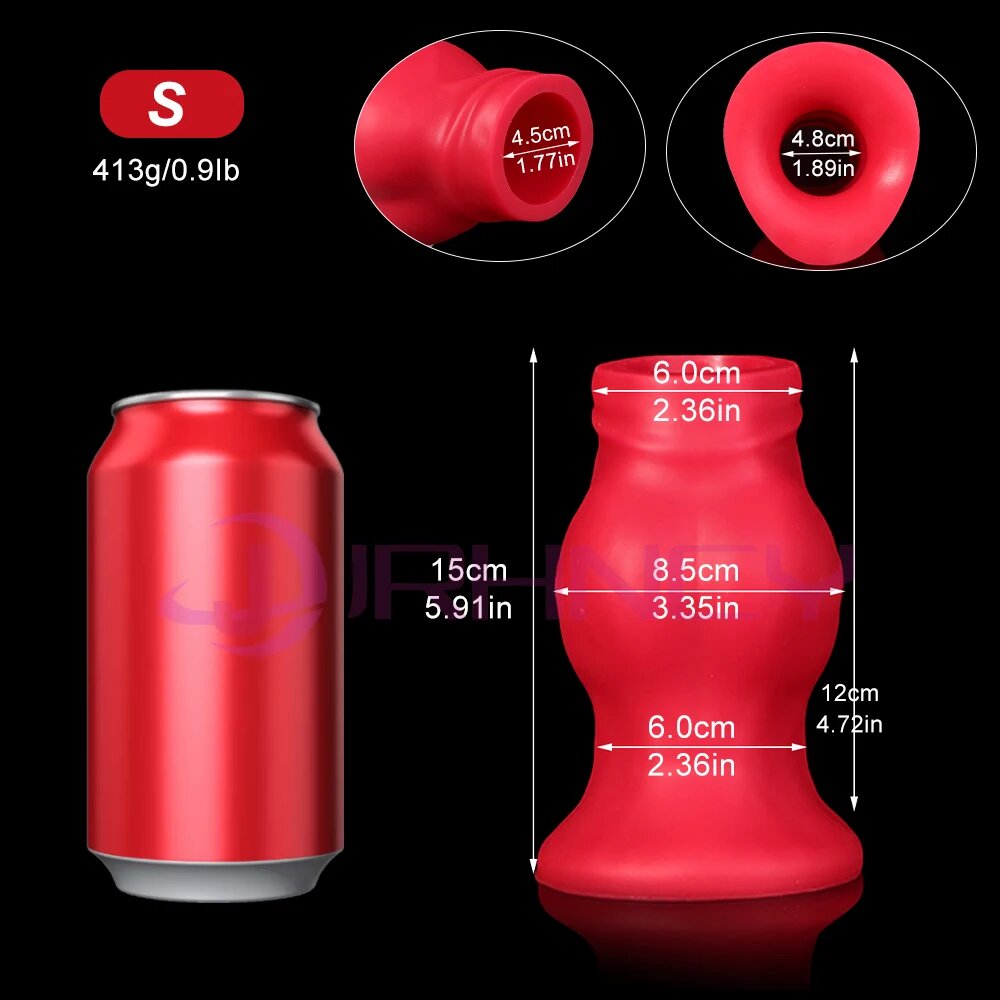 85-105 мм огромная анальная пробка полый фистинг анальный расширение БДСМ анальная пробка Red S