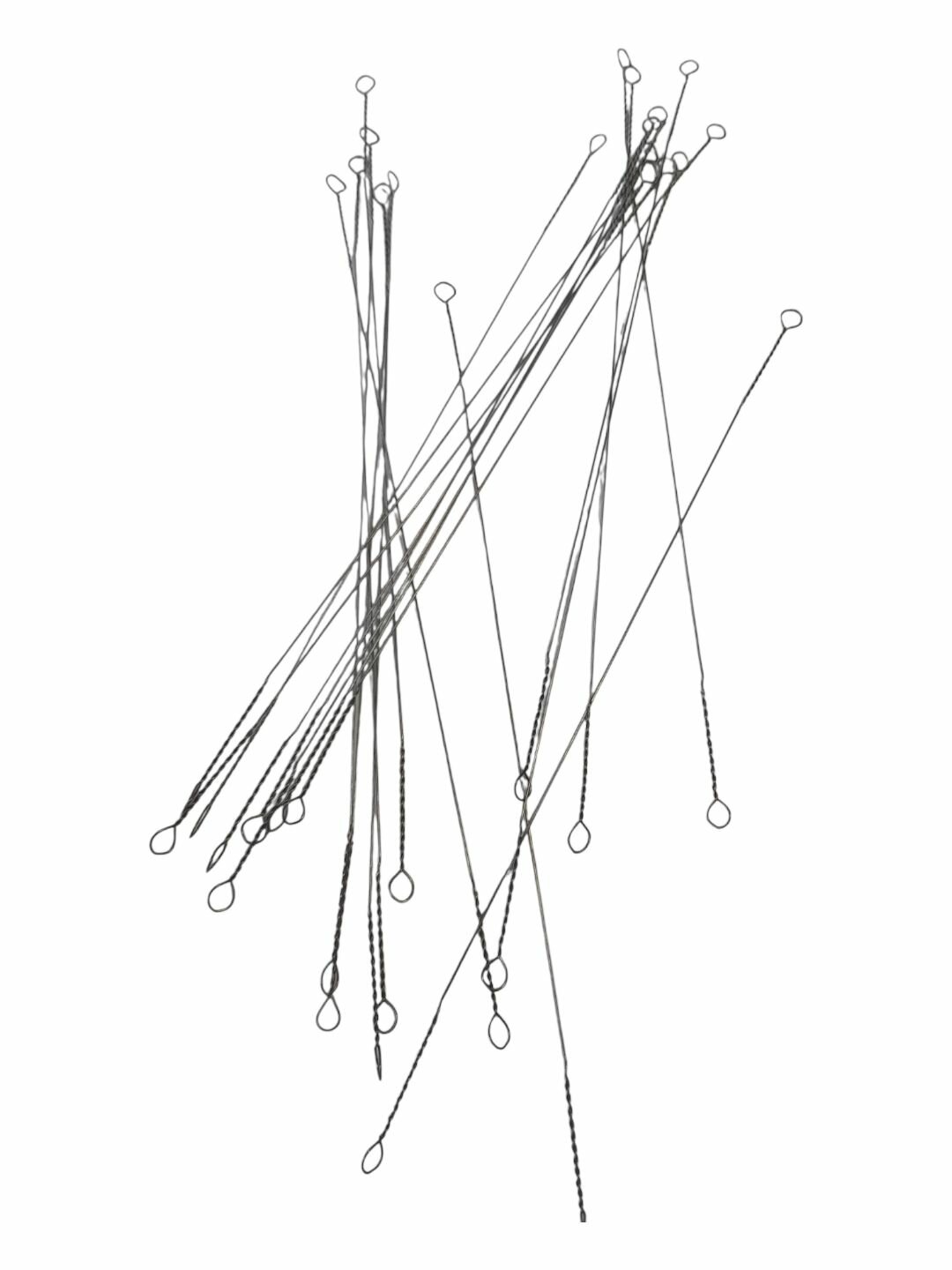 Поводки 20 см, 20 шт, 0.4 мм струна скрутка